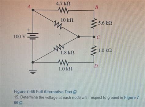 Determine The Voltage At Each Node With Respect To Ground In Figure 7 66