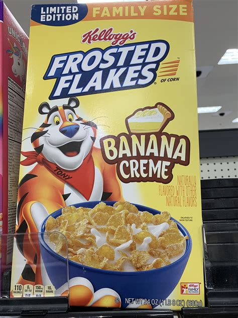 Kellogs Frosted Flakes Banana Creme Cereal Frosted Flakes With