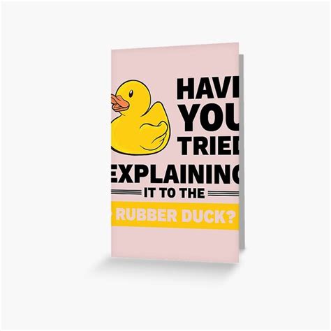 developer programming duck rubber duck sticker greeting card by cedricflettner redbubble