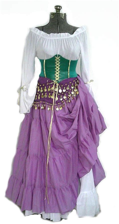 Esmeralda Hunchback Of Notre Dame Inspired Costume 5 Pieces Corset