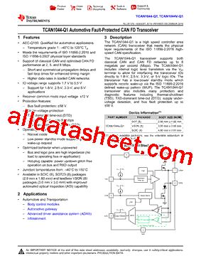 TCAN V Q Datasheet PDF Texas Instruments
