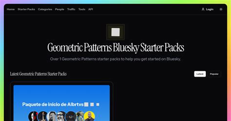Geometric Patterns Bluesky Starter Packs 1 Lists • Aug 2025