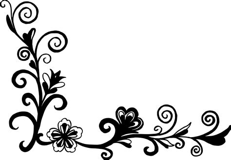 Flower Corner Vector Images Best Flower Site