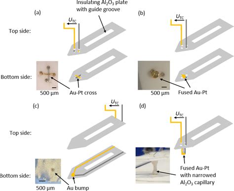 Schematic Representation Of Different Au Pt Thermocouple Geometries Download Scientific