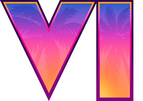 Grand Theft Auto Vi Logo Emblem Iconic Urban Video Game Png
