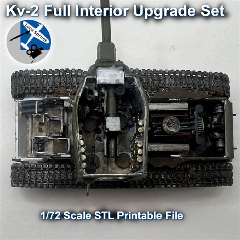 🪖 172 Scale Kv 2 Soviet Heavy Tank Full Interior Upgrade Stl Set・ Stl