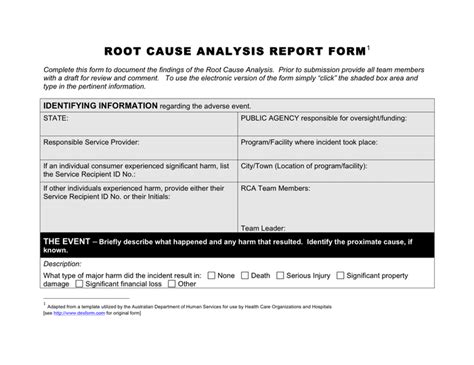 Root Cause Analysis Template Download Free Documents For PDF Word And Excel