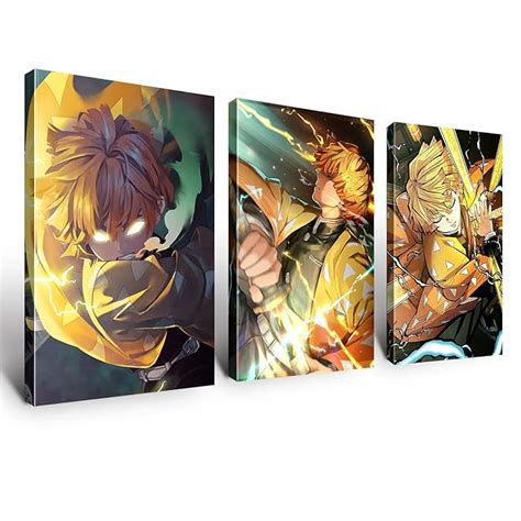 Buy Anime Posters Demon Slayer Zenitsu Poster Canvas Wall Art Kimetsu