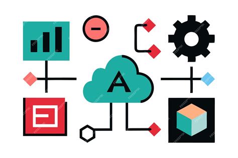 Smart Algorithms Ai Logic Amp Symbols Vector Illustration Premium Ai Generated Vector