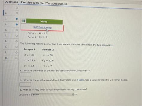 solved questions exercise 10 02 self test algorithmic 1