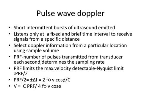 Ppt Doppler Echocardiography And Tissue Doppler Powerpoint Presentation Id 646405