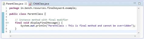 Java Final Keyword With Example Benchresourcesnet