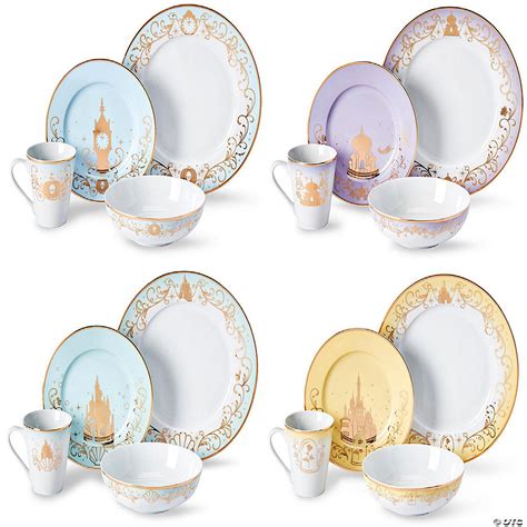 Disney Princess 16 Piece Dinnerware Set Cinderella Jasmine Ariel Belle Oriental Trading