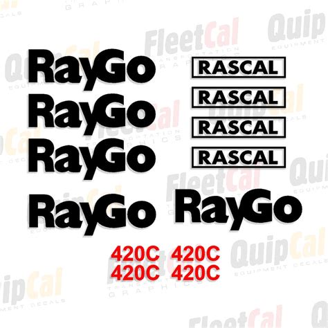 Raygo Rascal 420c Roller Late Model Marking Decal Set Truck And