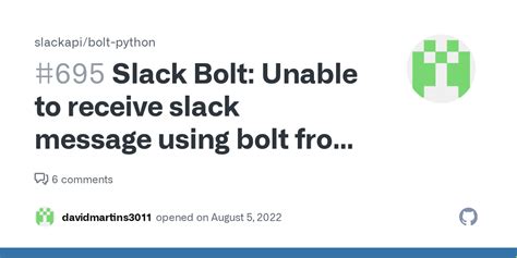Slack Bolt Unable To Receive Slack Message Using Bolt From Oauth