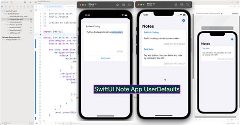 Swiftui Note App Userdefaults Tutorial101