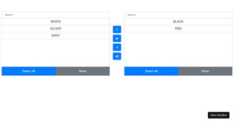 Dual Listbox Vue Examples Codesandbox