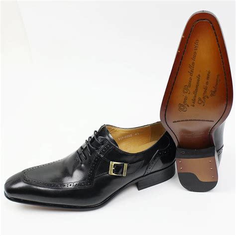 Classic Italian Leather Oxford Shoes For Men Lace Up Dress Office And Wedding Style Anti Slip
