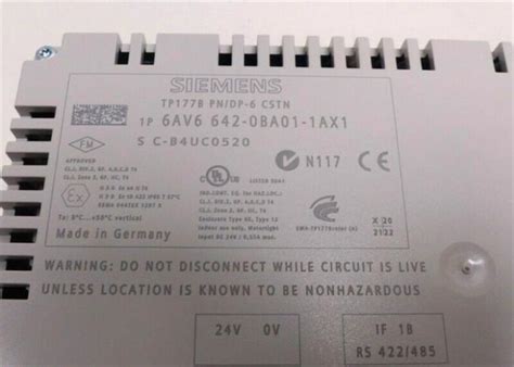 Simatic Tp 177b 6 Siemens Touch Screen Hmi Pn Dp Stn 256 Color