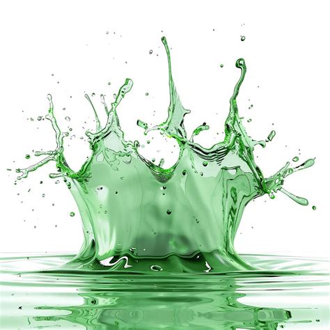 A Green Splash Of Water With A Splash Of Green Color Premium Ai