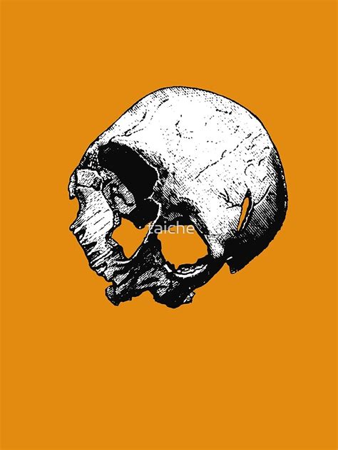 Broken Human Cranium Vintage Illustration Vectorized Poster For Sale