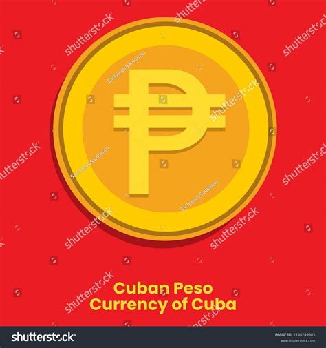 Cuban Peso Official Currency Symbol Cuba Immagine Vettoriale Stock