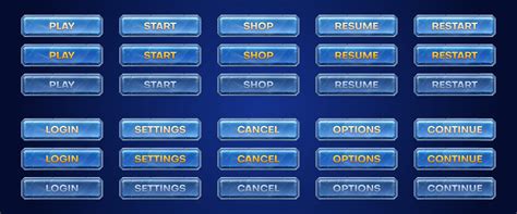 Game Medieval Button Sprite Animation Vector Set 23165740 Vector Art At Vecteezy