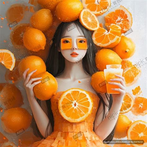 Ai创作图水果女孩插画 唯美橙橘 水果女孩创意 夏橙包装插画 爱媛橙插画 夏橙美图 耙耙柑包装人物插画 写实人物插画 插画冰糖橙 水果姑娘插画绘画 冰糖橙插画 脐橙小妹 果冻橙包装插画