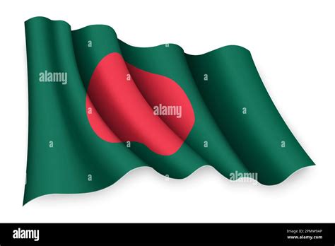 Realistic Waving Flag Of Bangladesh Stock Vector Image And Art Alamy