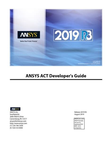 Ansys Act Developers Guide Pdf