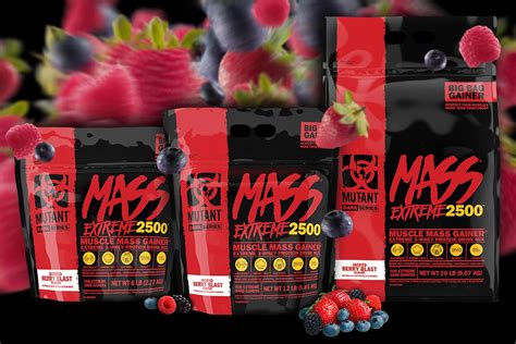 Mutant Mass Extreme 2500 Now Comes In Jacked Berry Blast