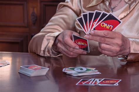 Female Hands Holding Uno Game Cards Editorial Photography Image Of Player Pastime 303322042
