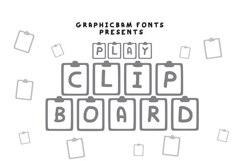 Play Clipboard Font By GraphicsBam Fonts Creative Fabrica
