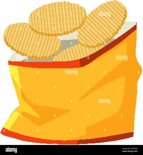 Package Of Potato Chips Opened Stock Vector Image And Art Alamy