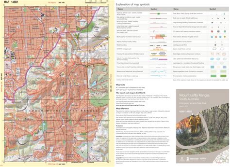 Mount Lofty Ranges Map 148b1 By Mapland Department For Environment