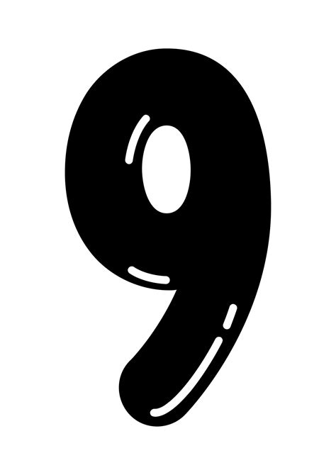 Large Bubble Number 9 7 Free Pdf Printables Printablee
