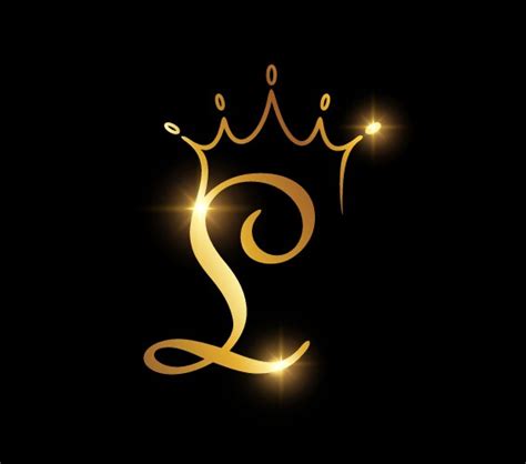 Gold Monogram Crown Logo Initial Letter D Vector Image