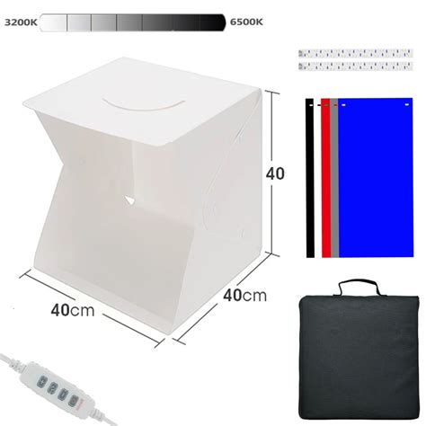 접이식 라이트 박스 사진 스튜디오 소프트 박스 패널 Led 라이트 소프트 박스 사진 배경 키트 Dslr 카메라용 라이트 박스 40x40 Aliexpress