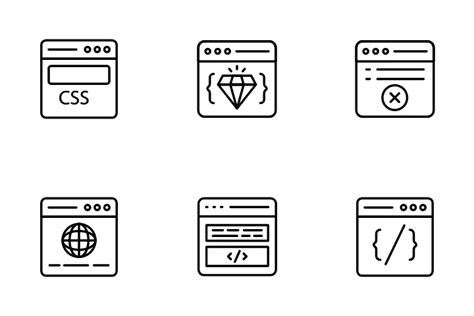 25 635 Online Coding Website Icon Packs Logos Symbols Free Download