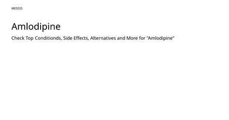 Amlodipine Meds Is