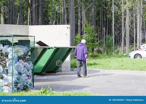 A Pensioner Takes Out The Trash Waste Separation Concern For The