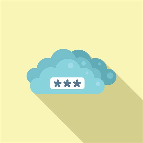 Data Cloud Password Recovery Icon Flat Vector Page Log 14838933 Vector