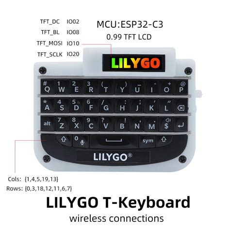 LilyGO T Keyboard Wireless Mini Keyboard ESP32 C3 LILYGO H556 Q356