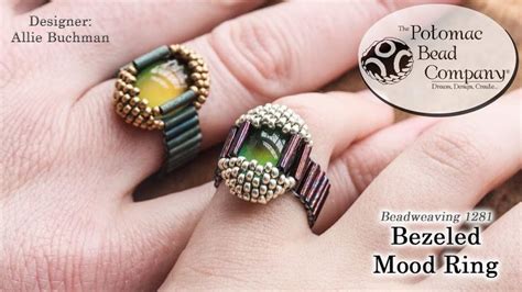 Bezeled Mood Ring Tutorial Youtube Seed Bead Tutorial Diy