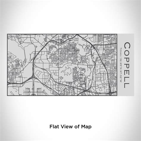 Coppell Texas Engraved Map Insulated Bottle — Jace Maps