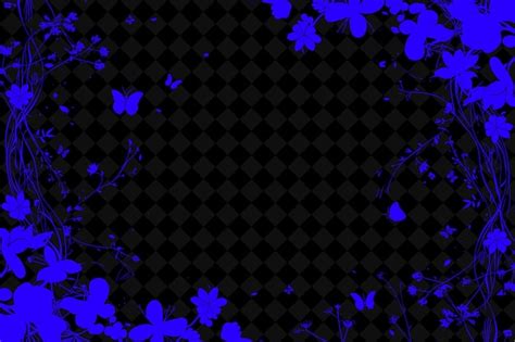 포도나무 줄과 나비 모양의 정원 꽃 프레임 Le Png 크리에이티브 배경 디자인 프리미엄 Ai 생성 Psd