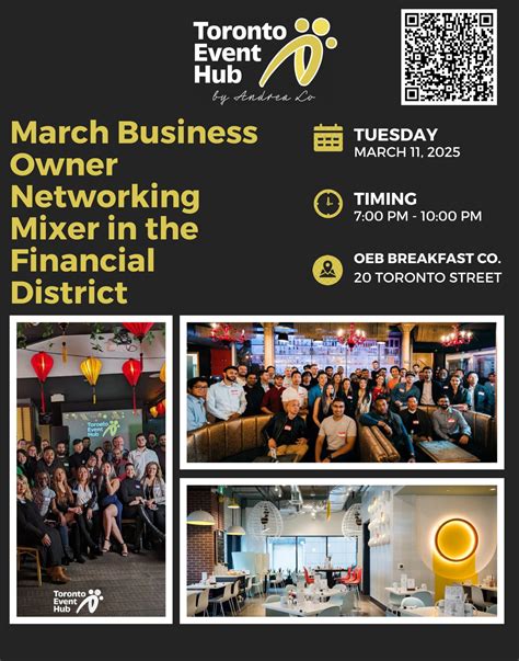 Toronto Event Hub March 11th Networking Event Old Town Toronto
