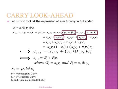 Carry Look Ahead Adder Pptx
