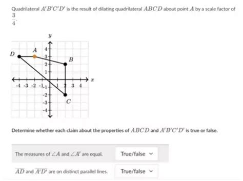 Quadrilateral Abcd Is The Result Of Dilating Quadrilateral Abcd About Point A By A Sca [algebra]