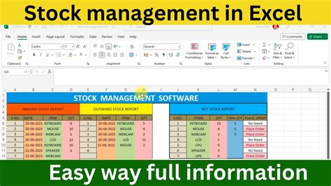 Stock Management In Excel Ii Stock Maintain In Excel Hindi Ii Stock Register Ii Varun Ji